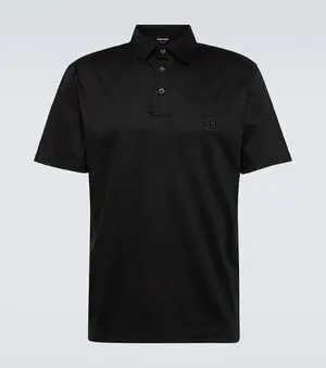 Giorgio Armani Cotton Polo Shirt - Black