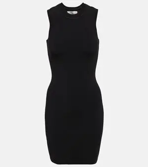 Victoria Beckham Sleeveless Ribbed Knit Mini Dress