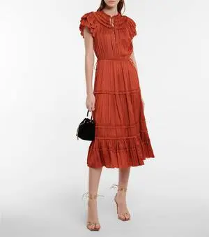 Ulla Johnson Isadora Pleated Midi Dress