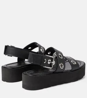 GIANVITO ROSSI Leather Platform Sandals