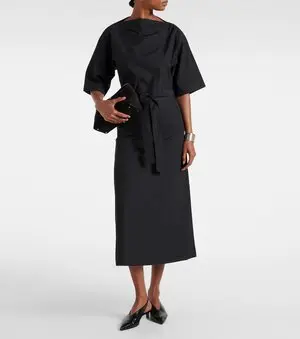 TOTEME Cotton Midi Skirt