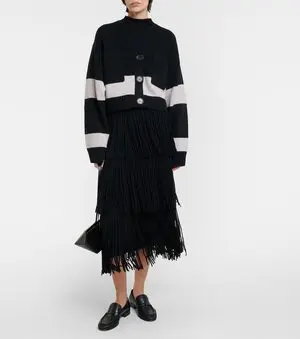Proenza Schouler Sofia Cropped Cardigan In Wool And Cashmere