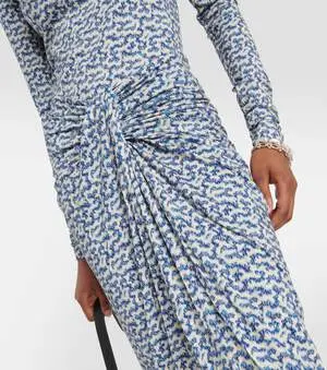 MARANT ETOILE Jeldia Printed Jersey Midi Skirt
