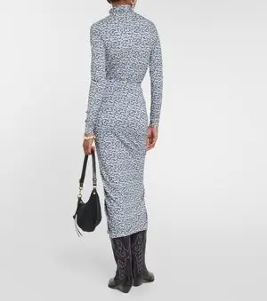 MARANT ETOILE Jeldia Printed Jersey Midi Skirt