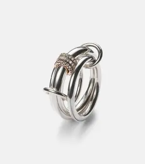 SPINELLI KILCOLLIN Gemini Sterling Rose Gold, And Yellow Gold Ring With White Diamonds