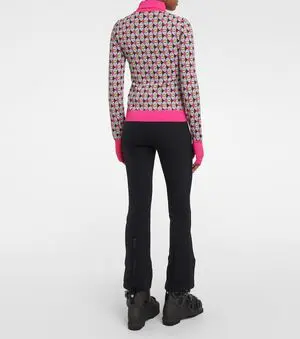 JETSET Geometric Print Turtleneck Sweater