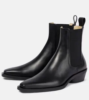 Proenza Schouler Bronco Leather Ankle Boots - Black