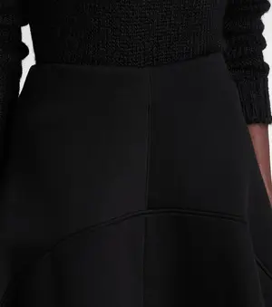 Plan C Pleated Asymmetric Midi Skirt