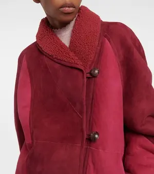 MARANT ETOILE Abeni Shearling-lined Suede Jacket