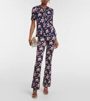 Rabanne Short Sleeve Floral Top