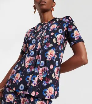 Rabanne Short Sleeve Floral Top