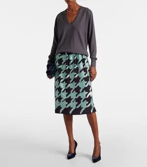 Dries Van Noten Merino Wool V-neck Sweater