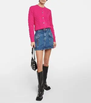 RE/DONE Speedway Racer Denim Miniskirt