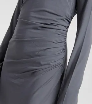 Vince Ruched Jersey Midi Dress