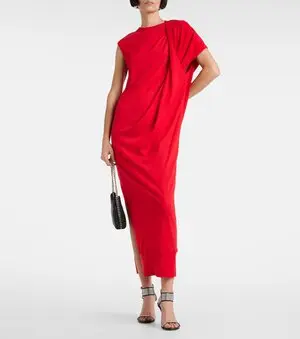 Stella McCartney Draped Wool Maxi Dress