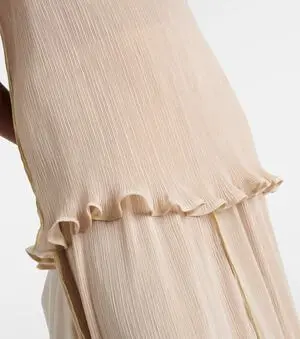 TOTEME Ruffled Plissé Camisole - Beige
