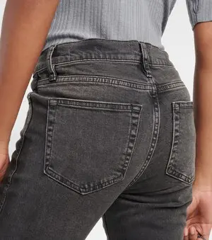 FRAME Le High Flare Jeans In Obsidian