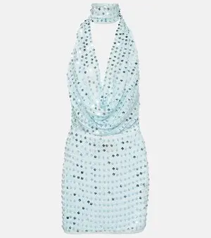 AYA MUSE Aya Muse Sequined Mini Dress Blue