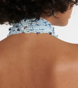AYA MUSE Sequined Mini Dress - Blue