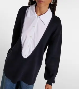 Staud Coast Cotton And Cashmere Blend Sweater