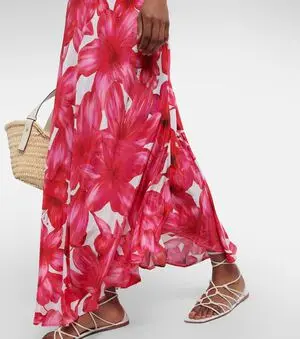 ALEXANDRA MIRO Colette Floral Cutout Maxi Dress
