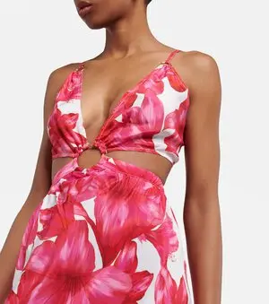 ALEXANDRA MIRO Colette Floral Cutout Maxi Dress