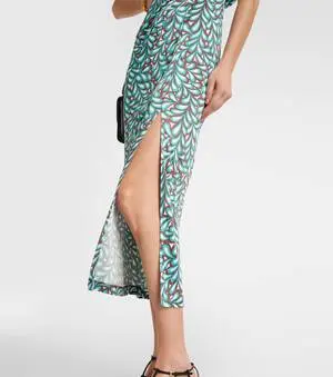 Diane Von Furstenberg Williams Printed Jersey Midi Dress