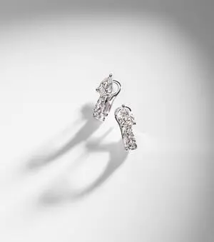 ANITA KO 18kt White Gold Diamond Huggie Earrings