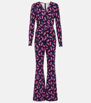 Diane Von Furstenberg Ursula Printed Jersey Jumpsuit - Multicoloured