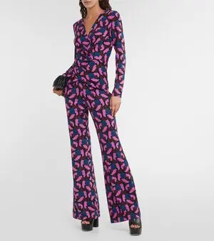 Diane Von Furstenberg Ursula Printed Jersey Jumpsuit