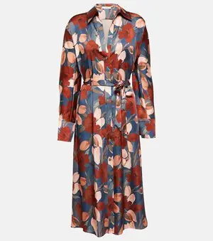 Vince Nouveau Magnolia Shirt Dress In Twilight - Multicoloured