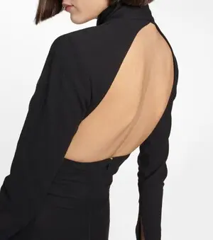 PATOU Cutout Jersey Midi Dress