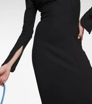 PATOU Cutout Jersey Midi Dress