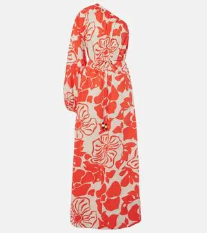 Faithfull The Brand Amorosa Floral Cotton Maxi Dress - Red