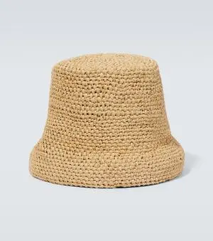 Jacquemus Le Bob Ficiu Raffia Bucket Hat