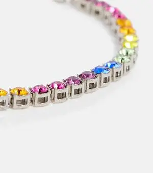 Amina Muaddi Tennis Crystal-embellished Anklet