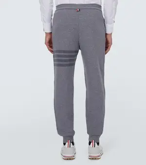 Thom Browne 4-bar Wool-blend Sweatpants - Grey