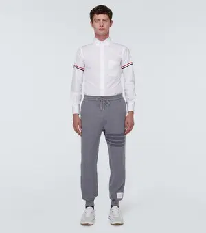 Thom Browne 4-bar Wool-blend Sweatpants - Grey