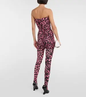 Alex Perry Cadie Leopard-print Tights