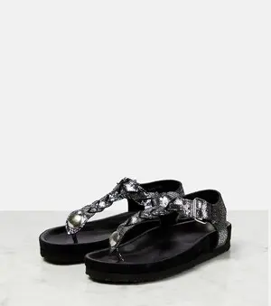 Isabel Marant Étoile Brook Metallic Leather Sandals