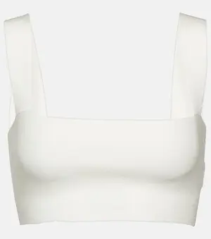 Victoria Beckham Square-neck Cropped Top - White