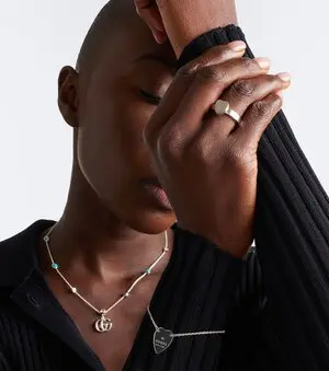 Gucci Sterling Heart Detail Ring