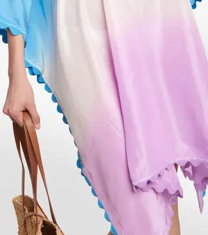 JULIET DUNN Ombre Silk Poncho