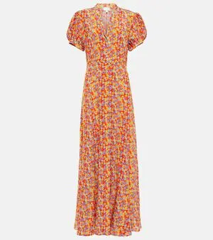 Caroline Constas Bel Floral Silk Crepe Maxi Dress - Multicoloured