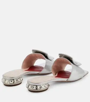 ROGER VIVIER Embellished Leather Mules