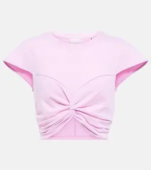 Isabel Marant Étoile Zineae Cotton Jersey Cropped Top