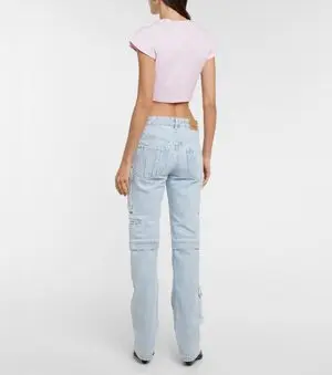 Isabel Marant Étoile Zineae Cotton Jersey Cropped Top