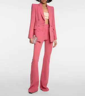 Alex Perry Crepe Double-breasted Blazer