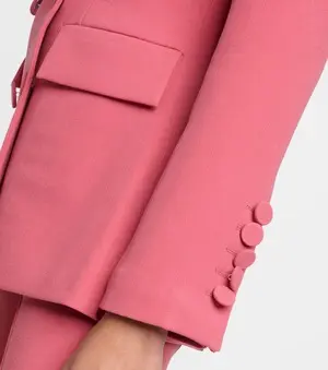 Alex Perry Crepe Double-breasted Blazer