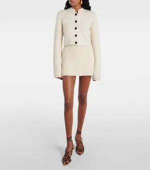 Khaite Darrion Silk And Cashmere Miniskirt - White